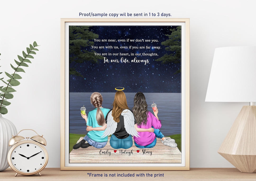 PERSONALIZED FRIEND MEMORIAL Print Best Friend Memorial Quotes Custom ...