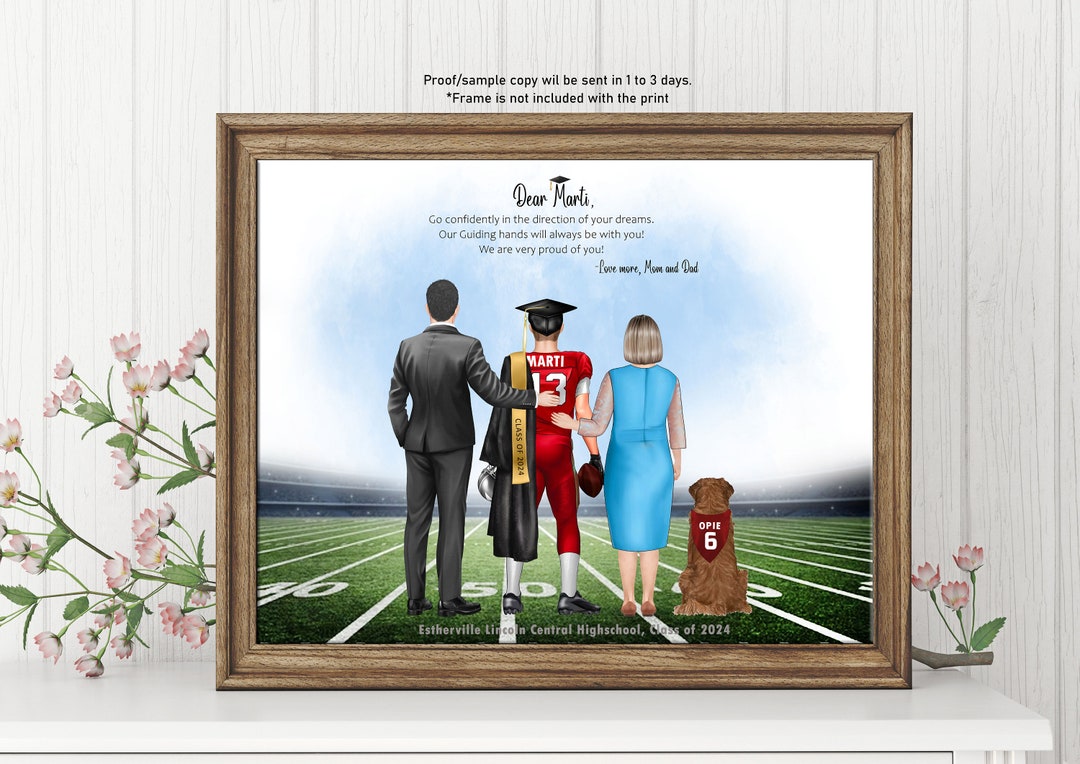 PERSONALISED AMERICAN FOOTBALL Graduation Gift-senior Football Gift ...