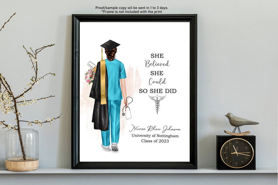 Custom New Nurse Gift-nurse Graduation Gift for Her-bachelor Degree ...