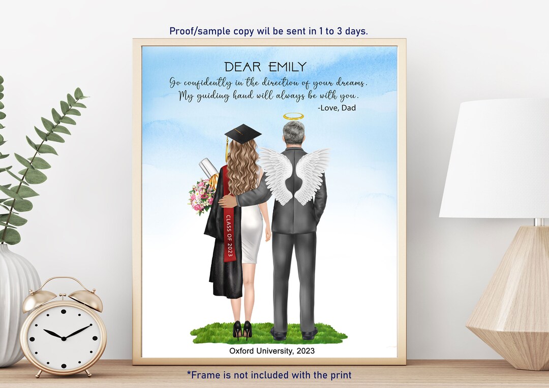 COLLEGE GRADUATION Remembrance-custom Graduation Memorial Gift Print ...
