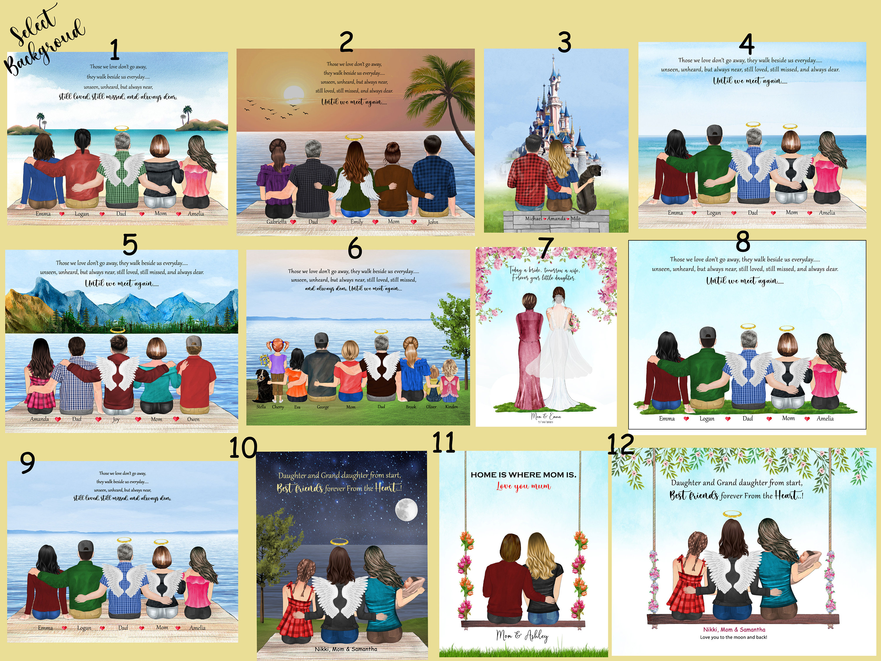 Custom Memorial Print, Custom Family Memorial Print, Sympathy Gift ...