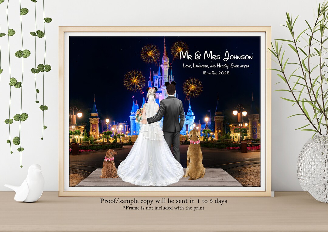 PERSONALISED DISNEY WEDDING Gift-married at Disney World-custom Disney ...