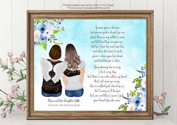 PERSONALIZED MEMORIAL PRINT in Loving Memory of Mom Gift to - Etsy