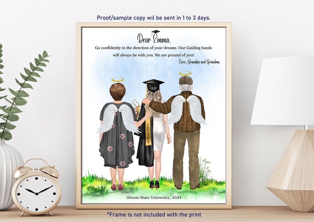 Custom GRADUATION MEMORIAL Print-personalized College Graduation ...