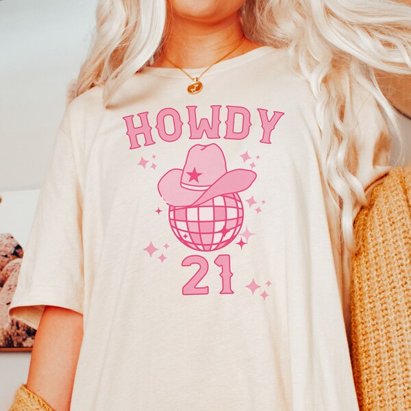 21st Birthday Shirt Howdy 21 Cowgirl Birthday Western Graphic Tee - Etsy