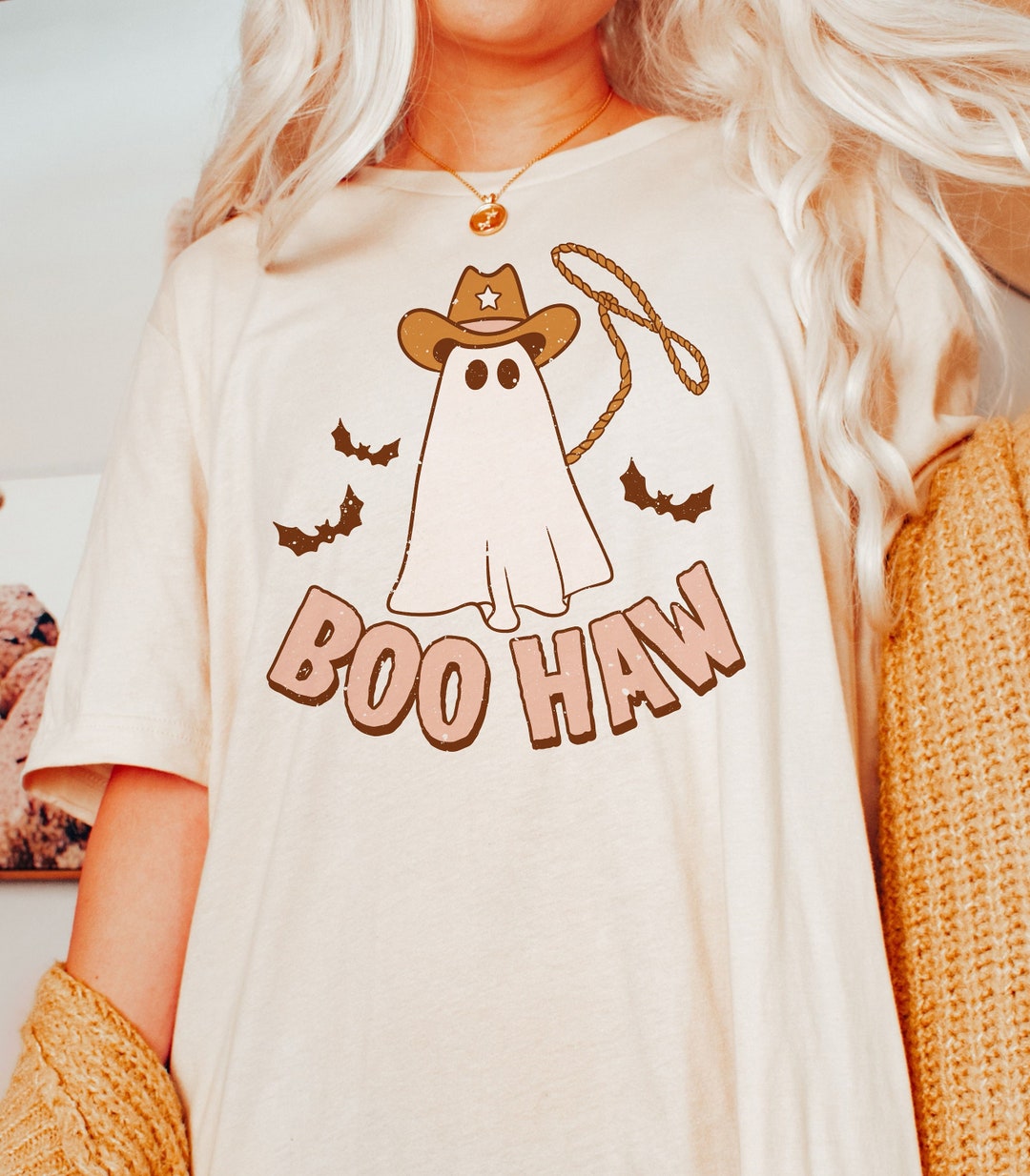 Boo Haw Western Halloween Shirt Cowboy Ghost Western Graphic - Etsy