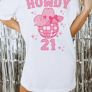 21st Birthday Gift for Her, 21st Birthday Shirt, Coquette Cowgirl 21st ...