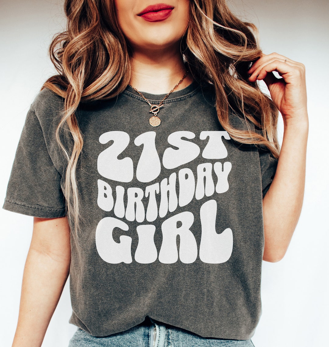 Comfort Colors 21st Birthday Shirt, 21st Birthday Gift for Her, 21st ...