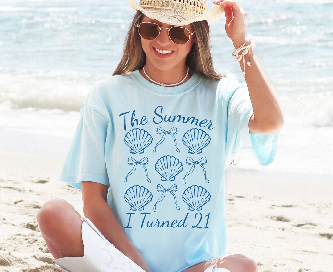 The Summer I Turned 21 Birthday T Shirt, Coquette 21st Birthday Gift ...