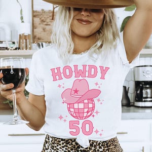 Howdy 50 Birthday Shirt, 50th Birthday Gifts for Women, Cowgirl 50th ...