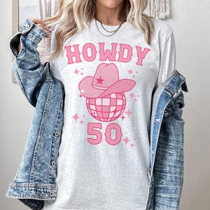 Howdy 50 Birthday Shirt, 50th Birthday Gifts for Women, Cowgirl 50th ...