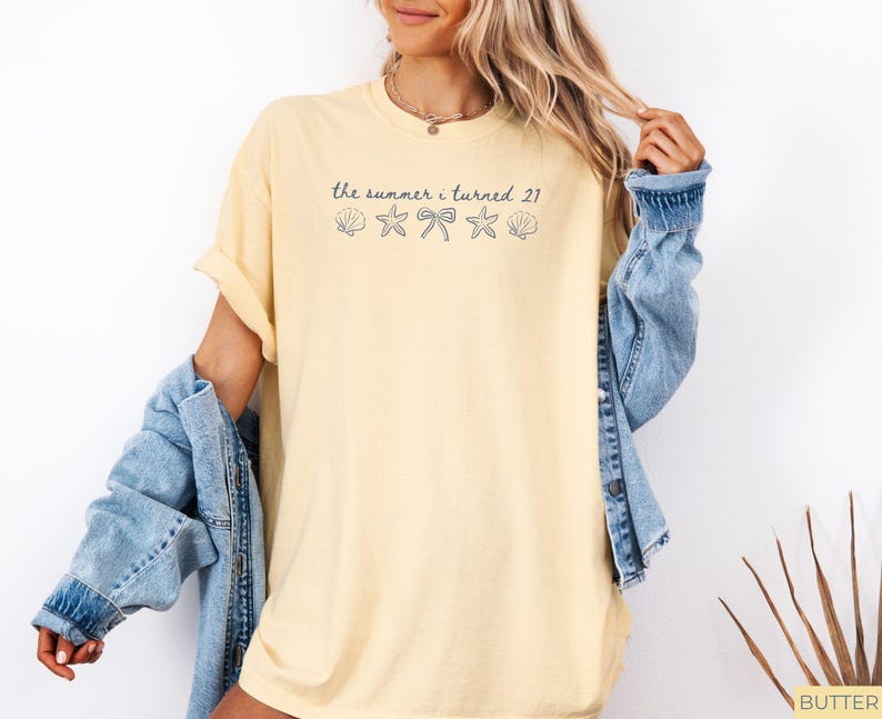 21st Birthday Shirt, the Summer I Turned 21 Shirt, 21st Birthday Gifts ...