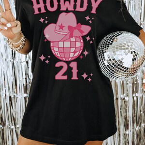 21st Birthday Gift for Her, 21st Birthday Shirt, Coquette Cowgirl 21st ...