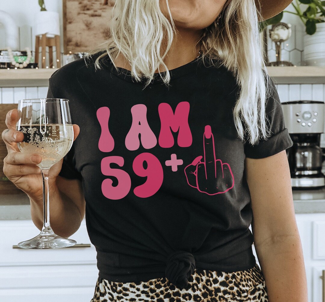 60th Birthday Shirt, 60th Birthday Gifts for Women, 59 Plus 1 Funny ...