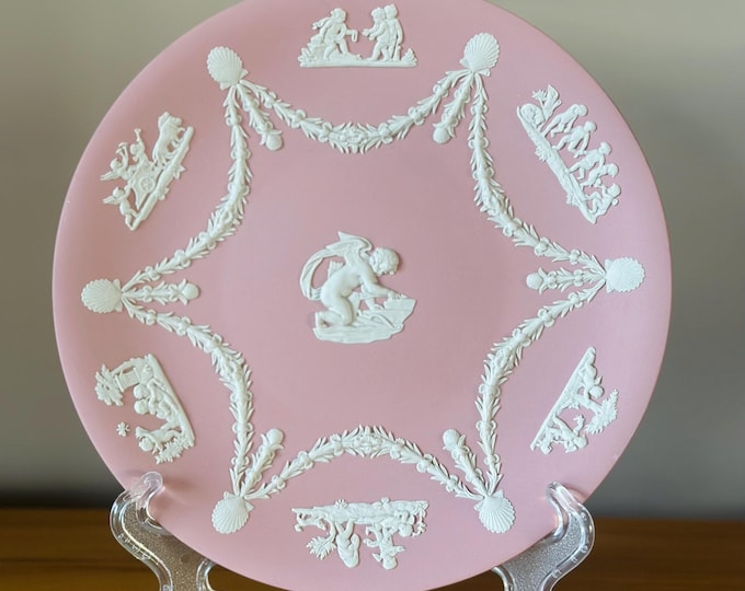 Wedgwood Pink Jasperware Classic Plate, Vintage. - Etsy