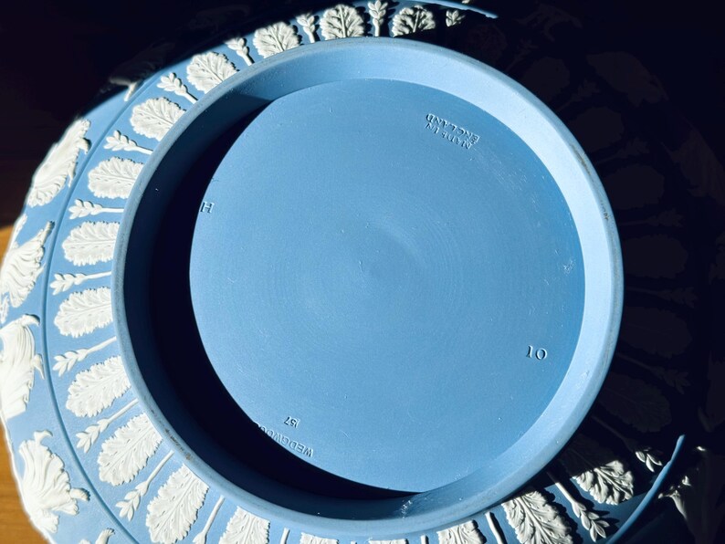 Vintage Wedgwood Pale Blue Jasperware Large Bowl Centerpiece - Dancing ...
