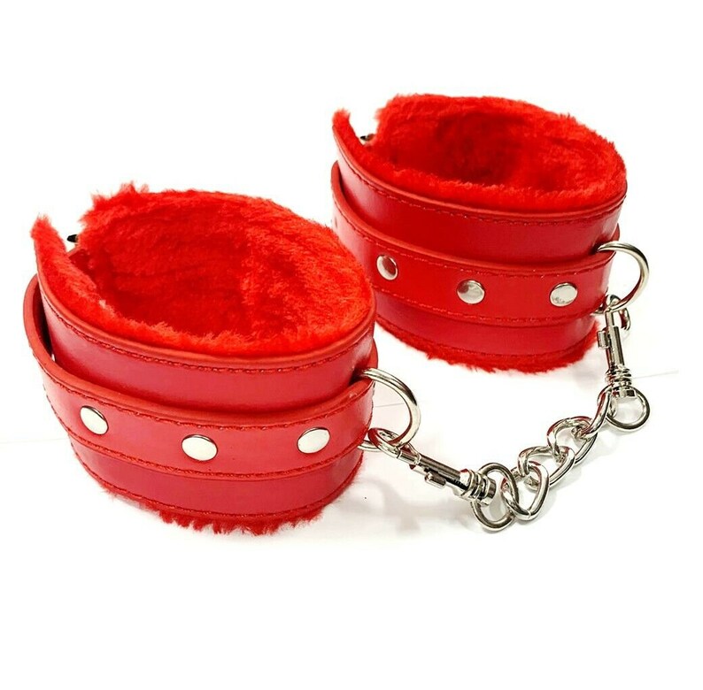 Luxury Bondage Red Handcuffs Sexy Secret Santa Christmas Gift | Etsy