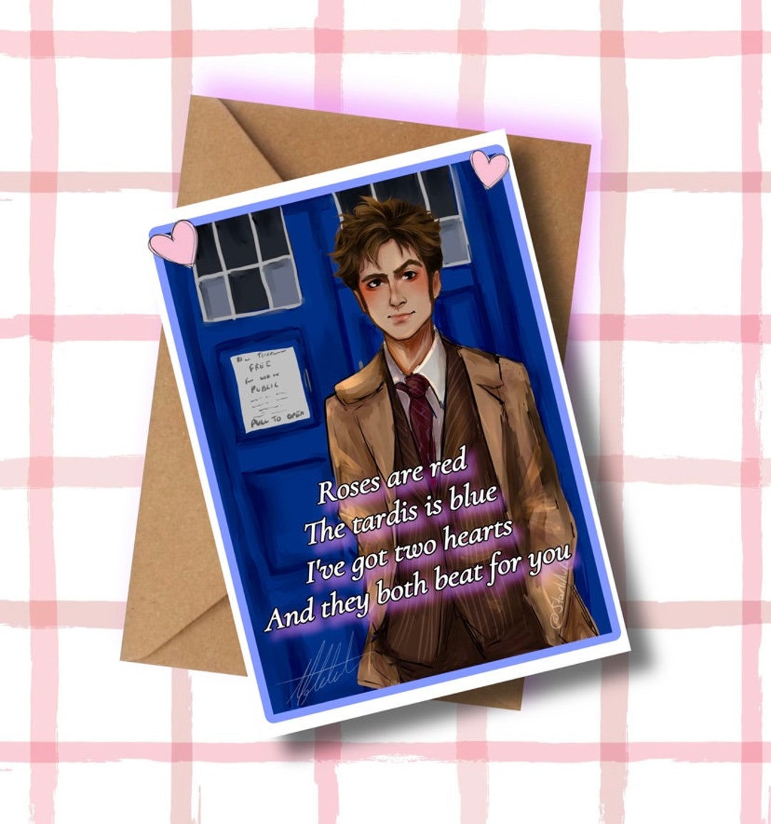 Doctor Who Valentines Day Card, Fandom Valentine, David Tennant ...