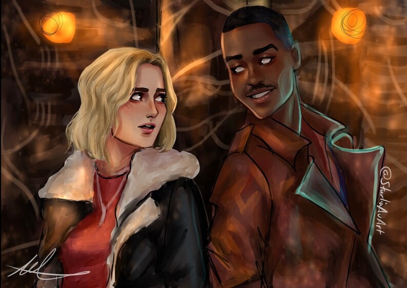 Doctor Who Ncuti Gatwa 15th Doctor Ruby Sunday Art Print Doctor Who Art ...