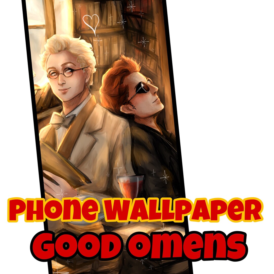 Good Omens Phone Wallpaper Aziracrow Digital Download Crowley and ...