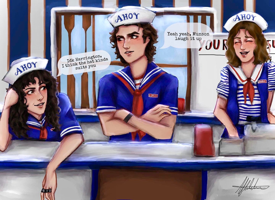 Stranger Things Scoops Ahoy Print - Etsy
