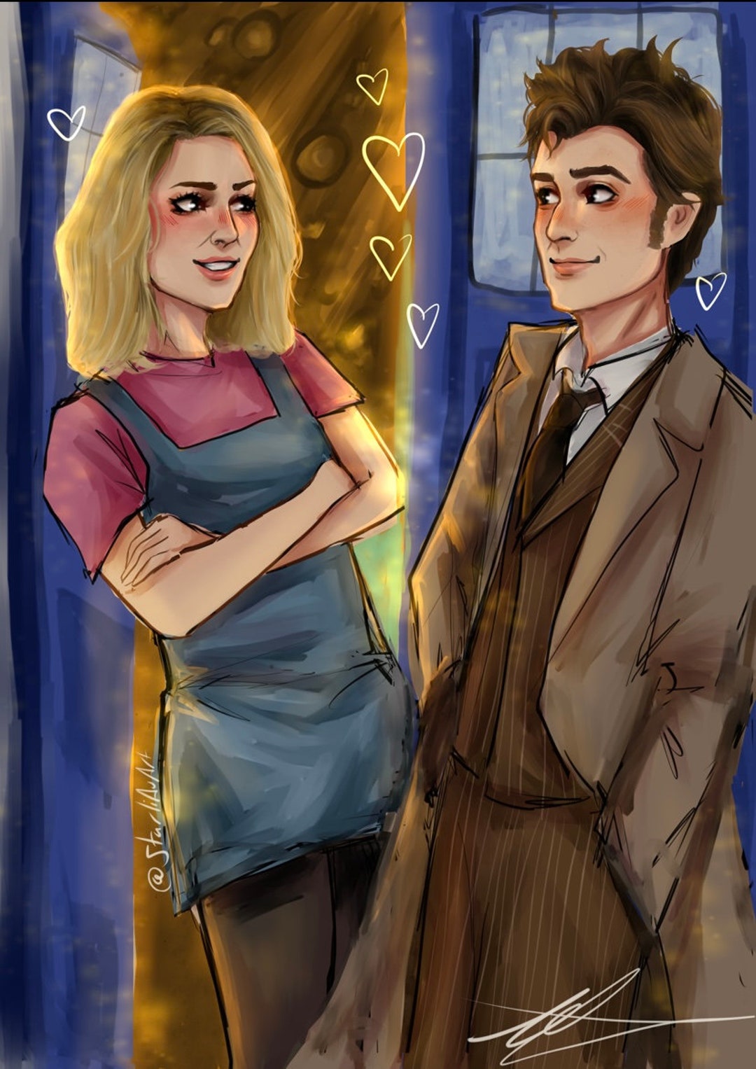 Doctor Who Art Print Tenrose Art Time Petals Print Rose Tyler Tenth ...