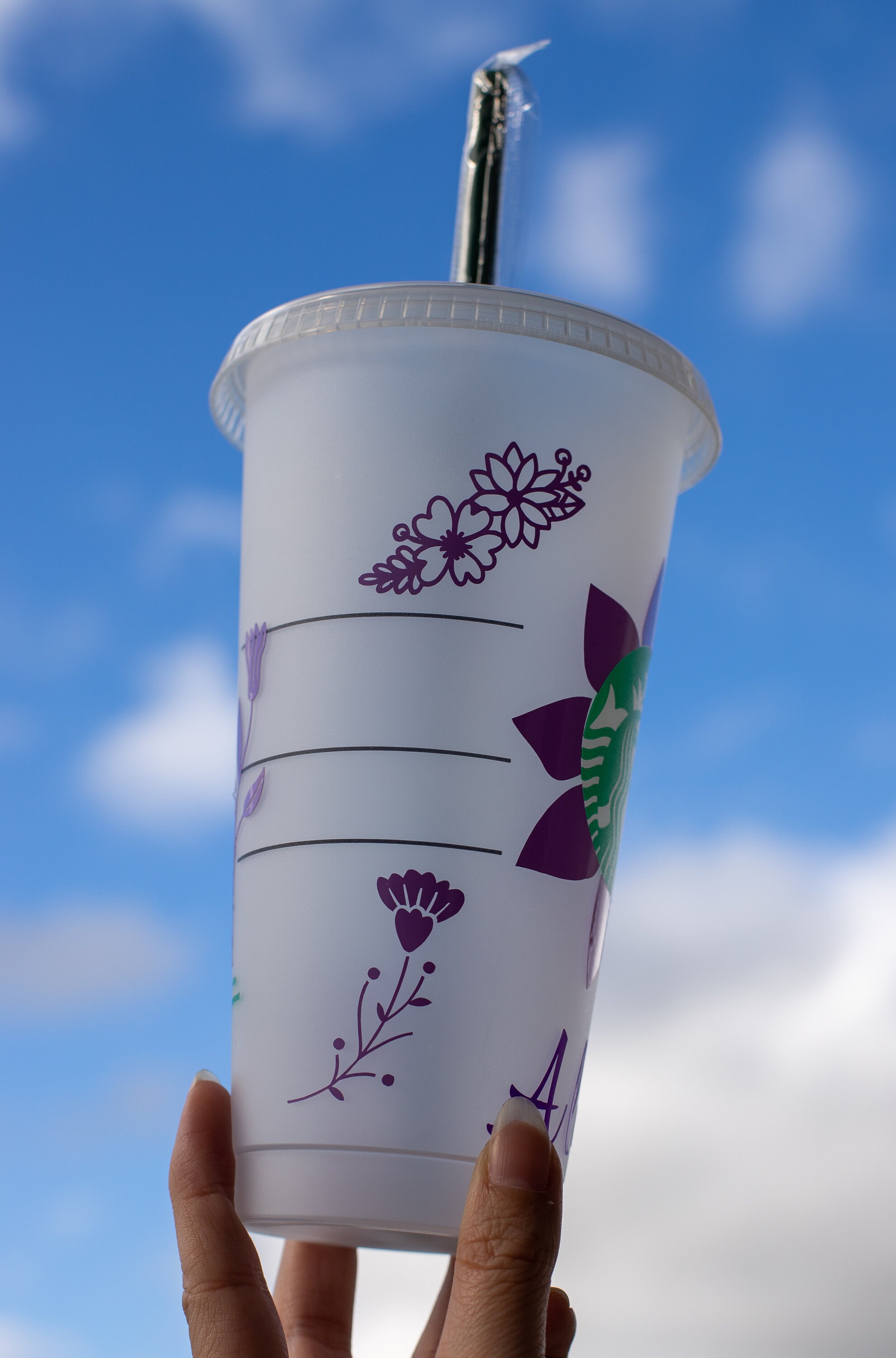 Customizable Floral Starbucks Cup - Etsy.de