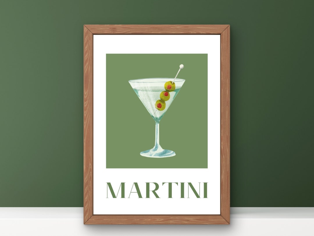 Elegant Martini Poster - Printable A4 Wall Art Decor - Etsy