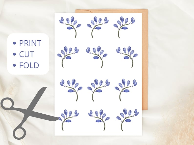 Printable Card With Flowers - Floral Birthday Card - Printable Greeting ...