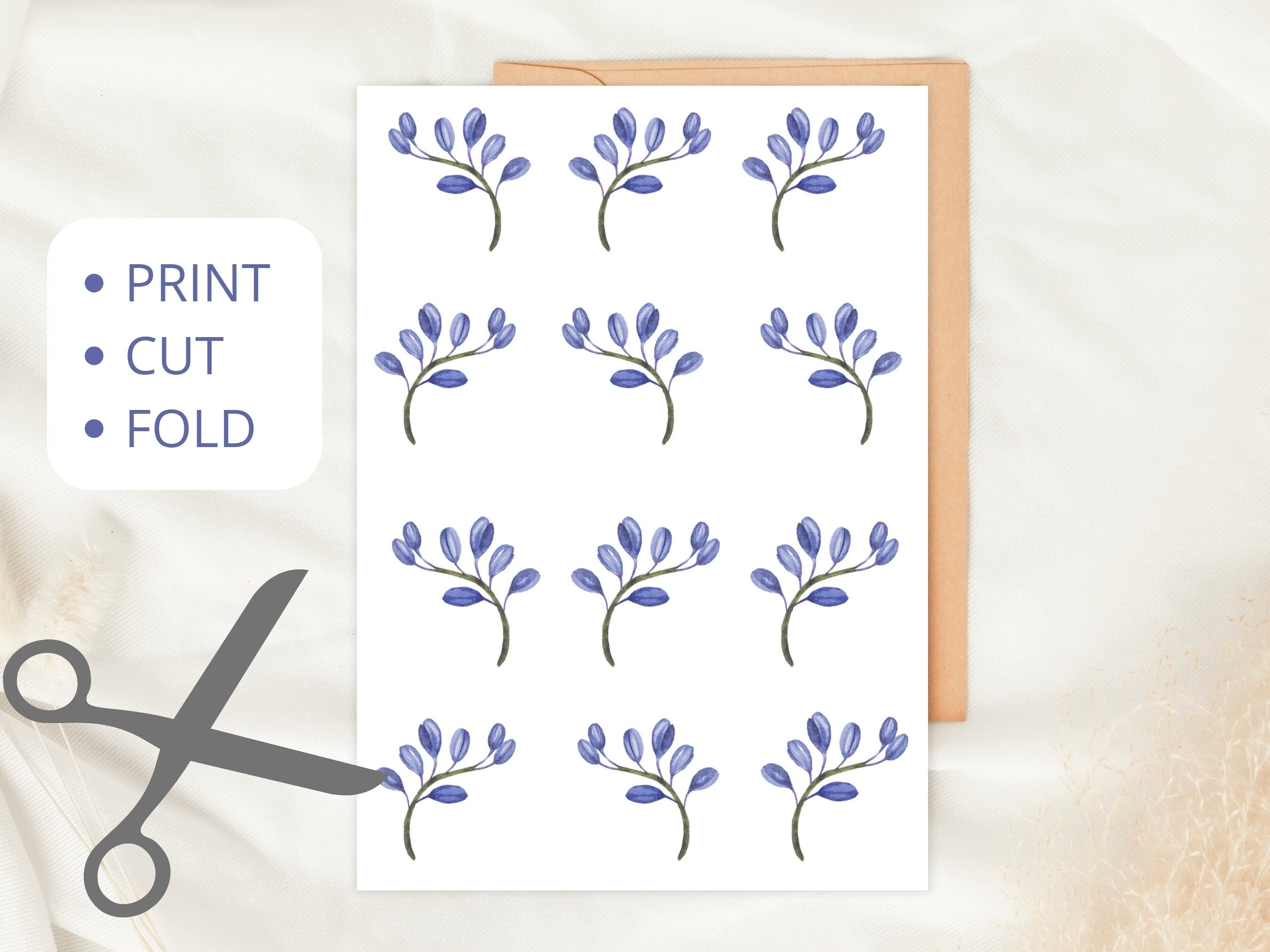 Printable Card With Flowers - Floral Birthday Card - Printable Greeting ...
