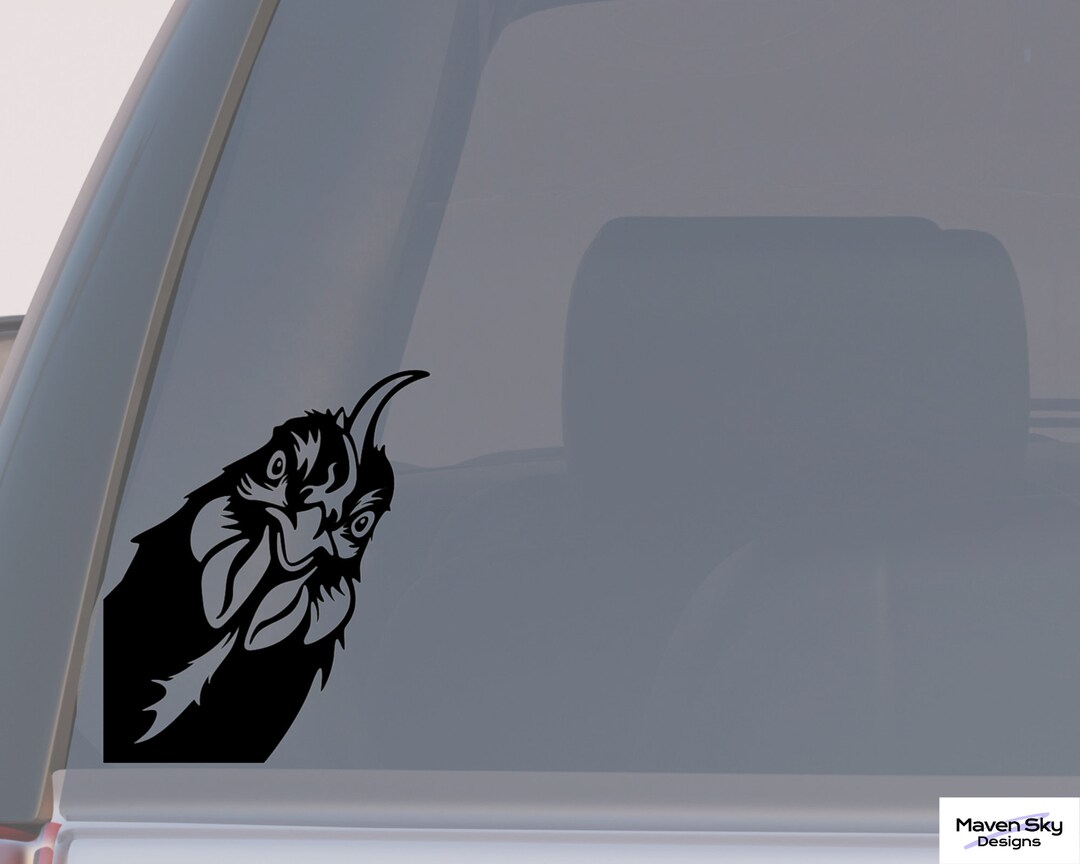 Peeking Chicken Decal, Chicken Decal, Peek A Boo Chicken, Car Decal ...