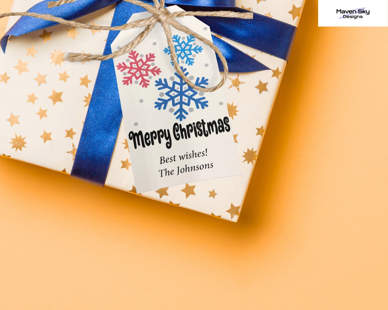 Printable & Editable Christmas Gift Tags Printable PDF Gift | Etsy