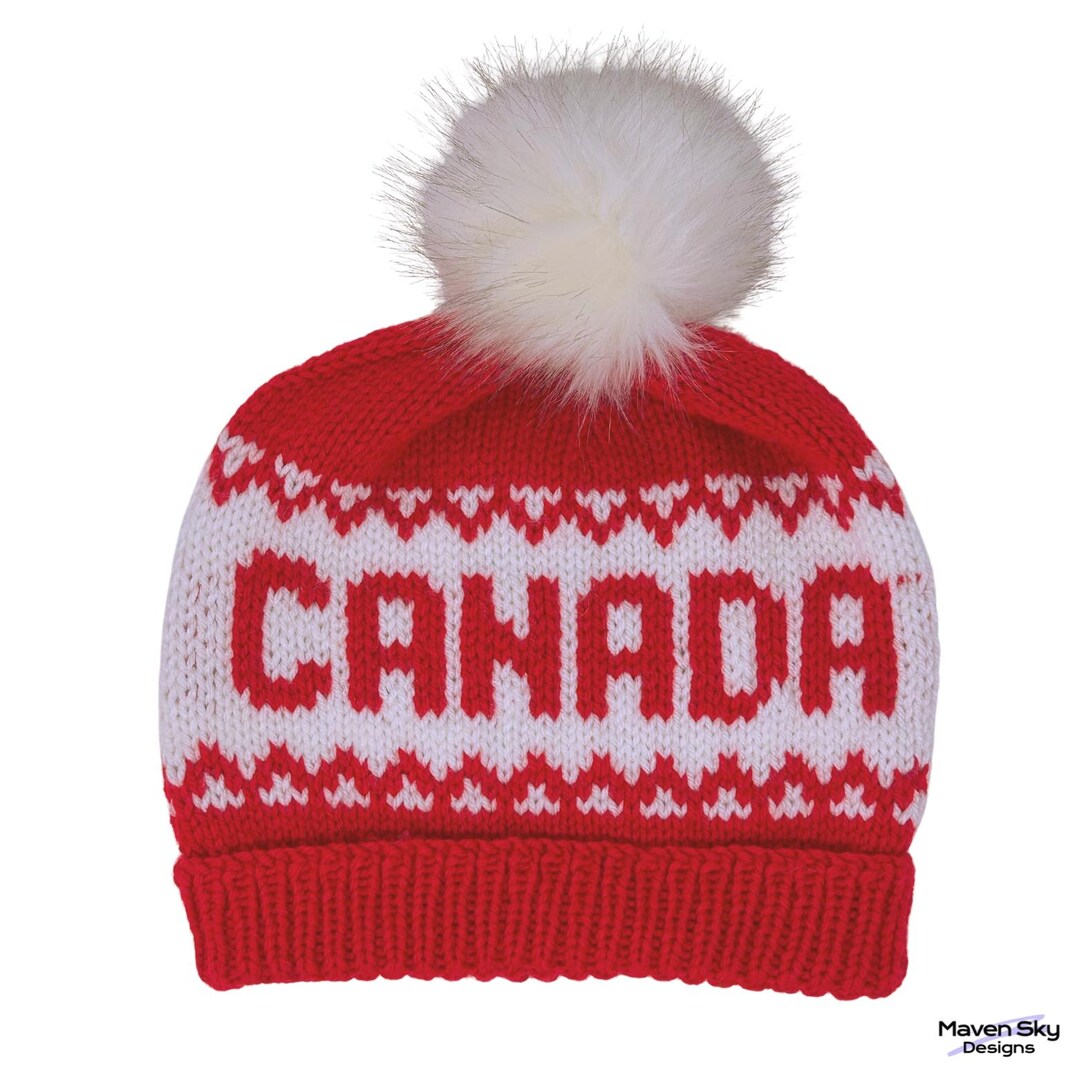 Hand-knitted Canada Hat, Ladies Hat, Toque, Knitted Hats, Women's ...