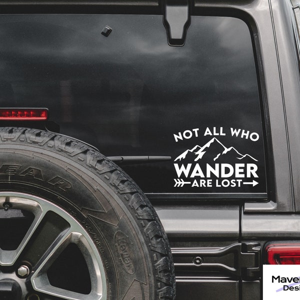 Not All Who Wander Are Lost Decal - Etsy