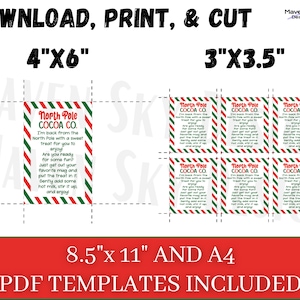 North Pole Cocoa Co Note, Printable Elf Notes, Hot Chocolate Bomb ...