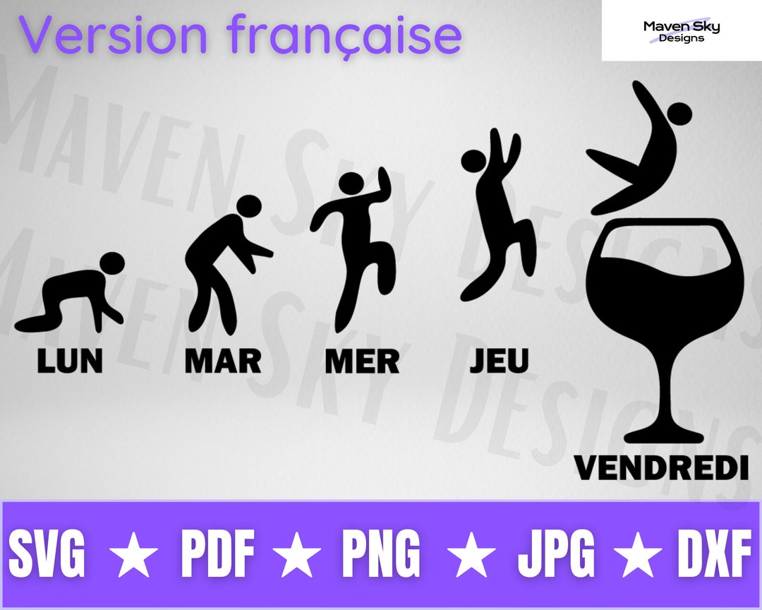 French Stickman Svg, Drôle Svg, Lundi a Vendredi Svg, Funny Shirt, Work ...