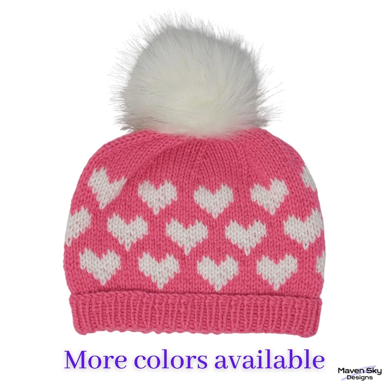 Heart Knit Hat - Etsy