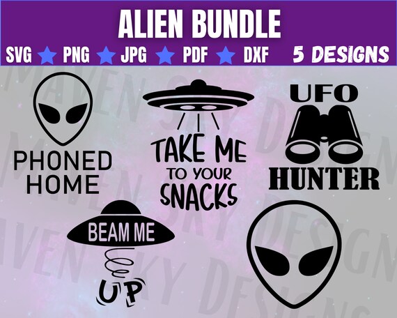 Alien Svg Bundle UFO Svg Area 51 Svg Alien Svg Take Me to | Etsy