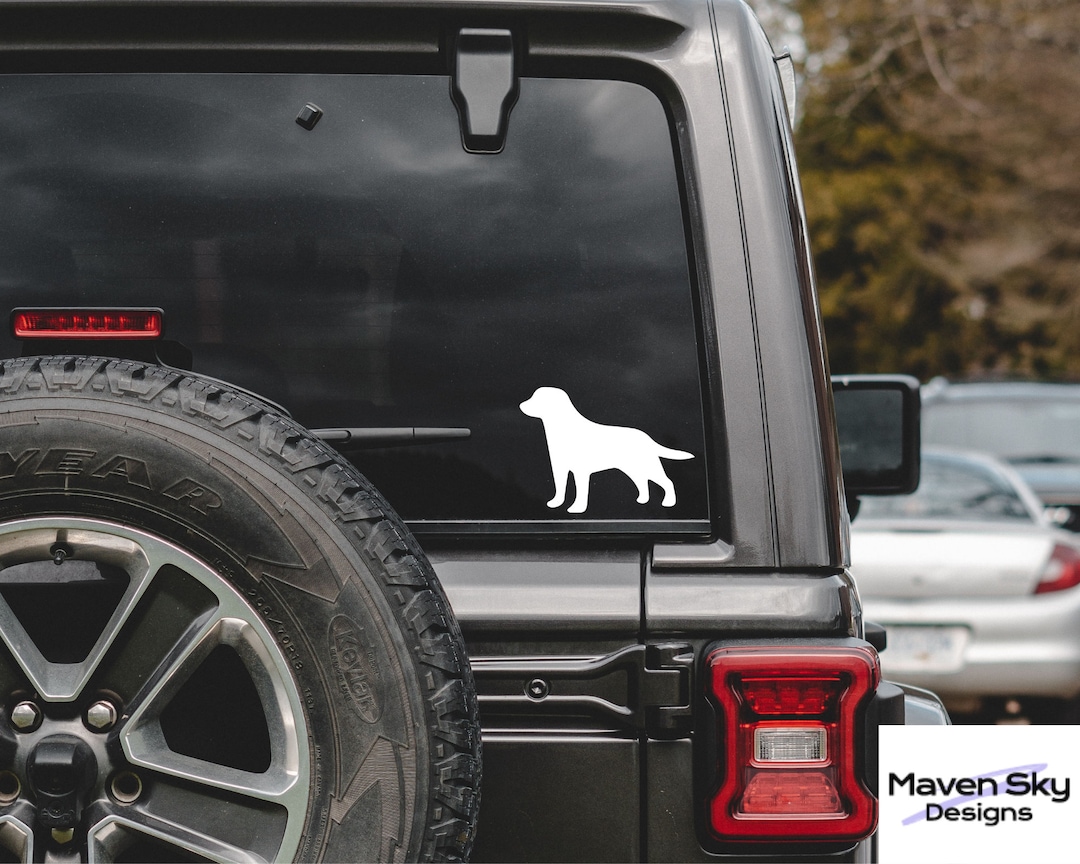 Labrador Retriever Decal, Car Decal, Laptop Decal, Vinyl Decal, Dog ...
