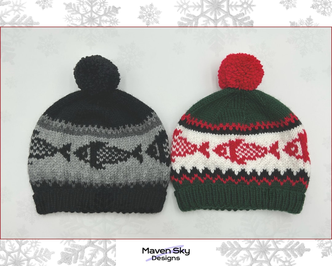 Children's Fish Themed Hat, Toque, Knitted Hats, Winter Hat, Children's ...
