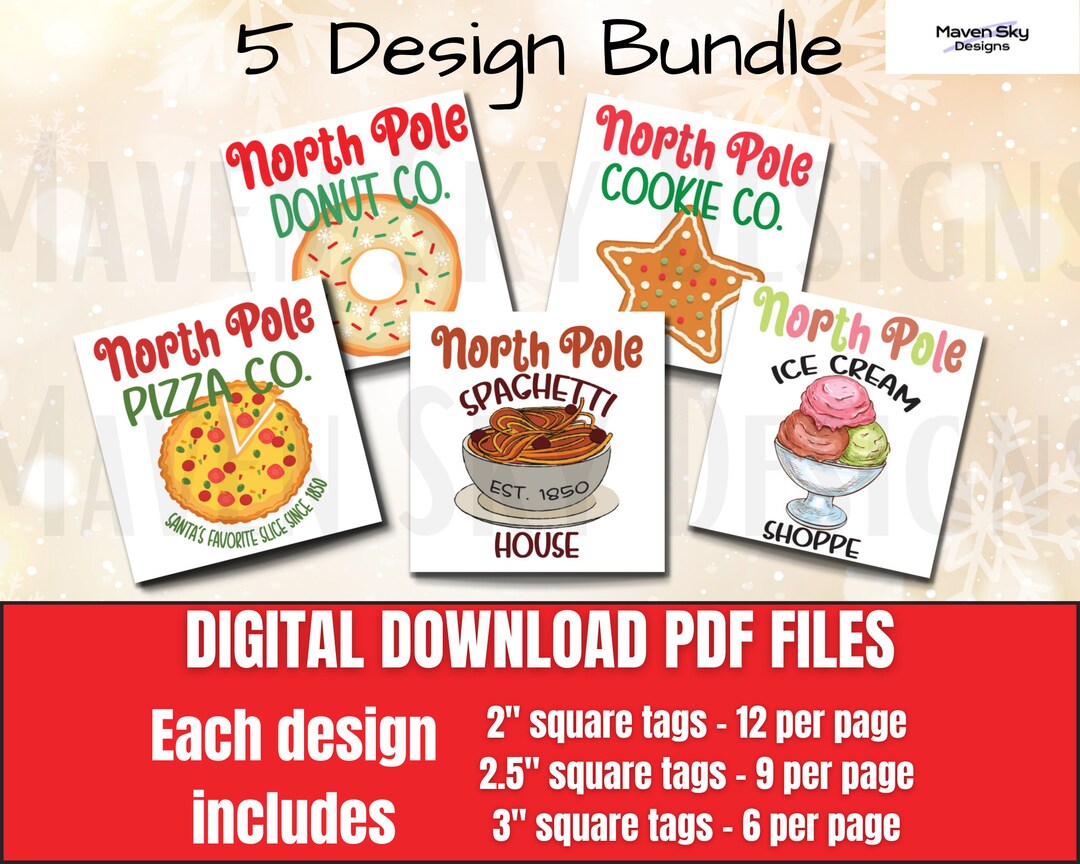 North Pole Co Printable Note Bundle, Elf Prop, Printable Elf Tags, Elf ...