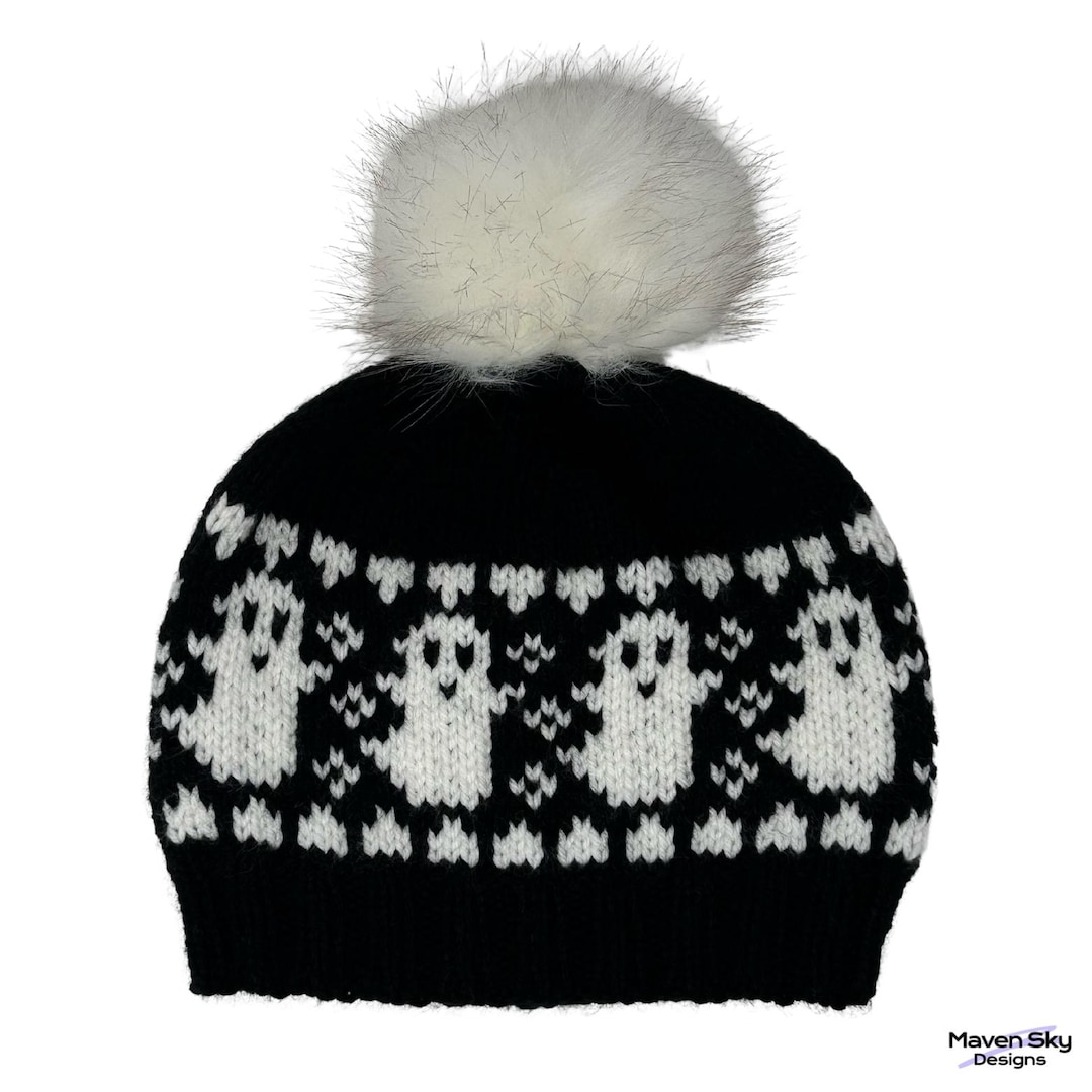 Hand-knitted Ghost Hat, Toque, Children's Knitted Hat, Kids Hat, Winter ...