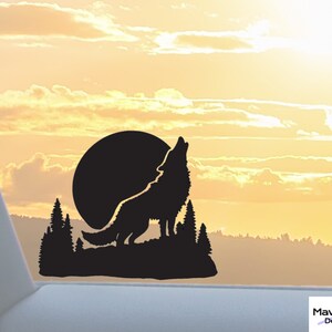 Howling Wolf Decal Wolf Decal Easter Egg Decals - Etsy