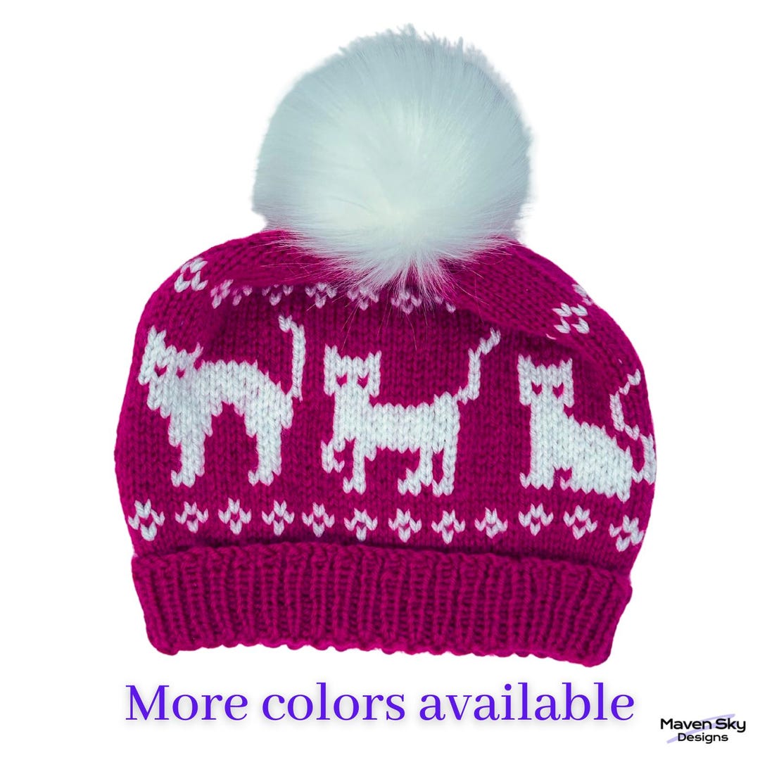 Hand-knitted Children's Hat, Toque, Cat Hat, Knitted Hats, Children's ...