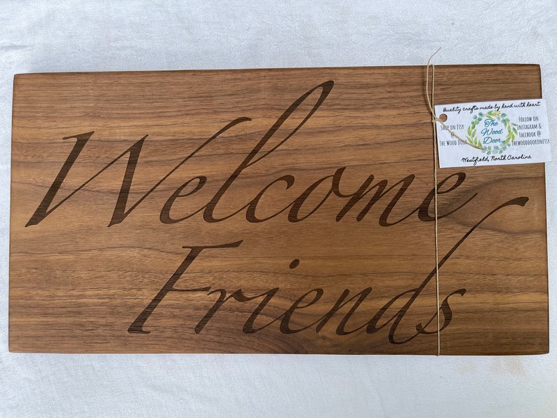 Welcome Friends Sign - Etsy