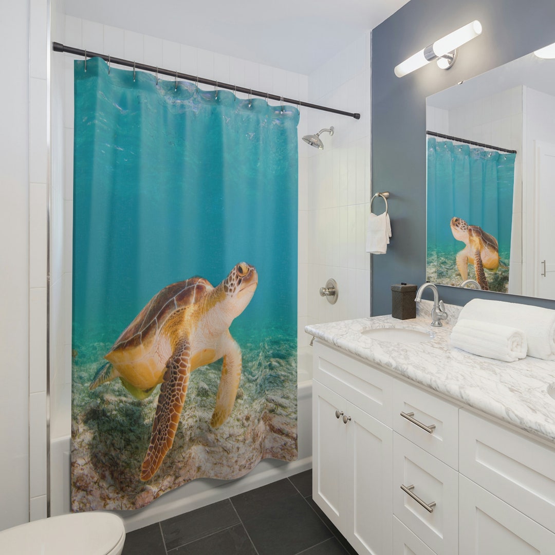 Sea Turtle Shower Curtains - Etsy