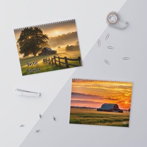 Rustic Beauty Calendar 2025, Rural Scenes Wall Calendar, 2025 Calendar ...