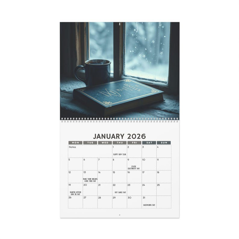 2026 Literary Calendar: Book Lover Wall Art, Bibliophile Gift - Etsy