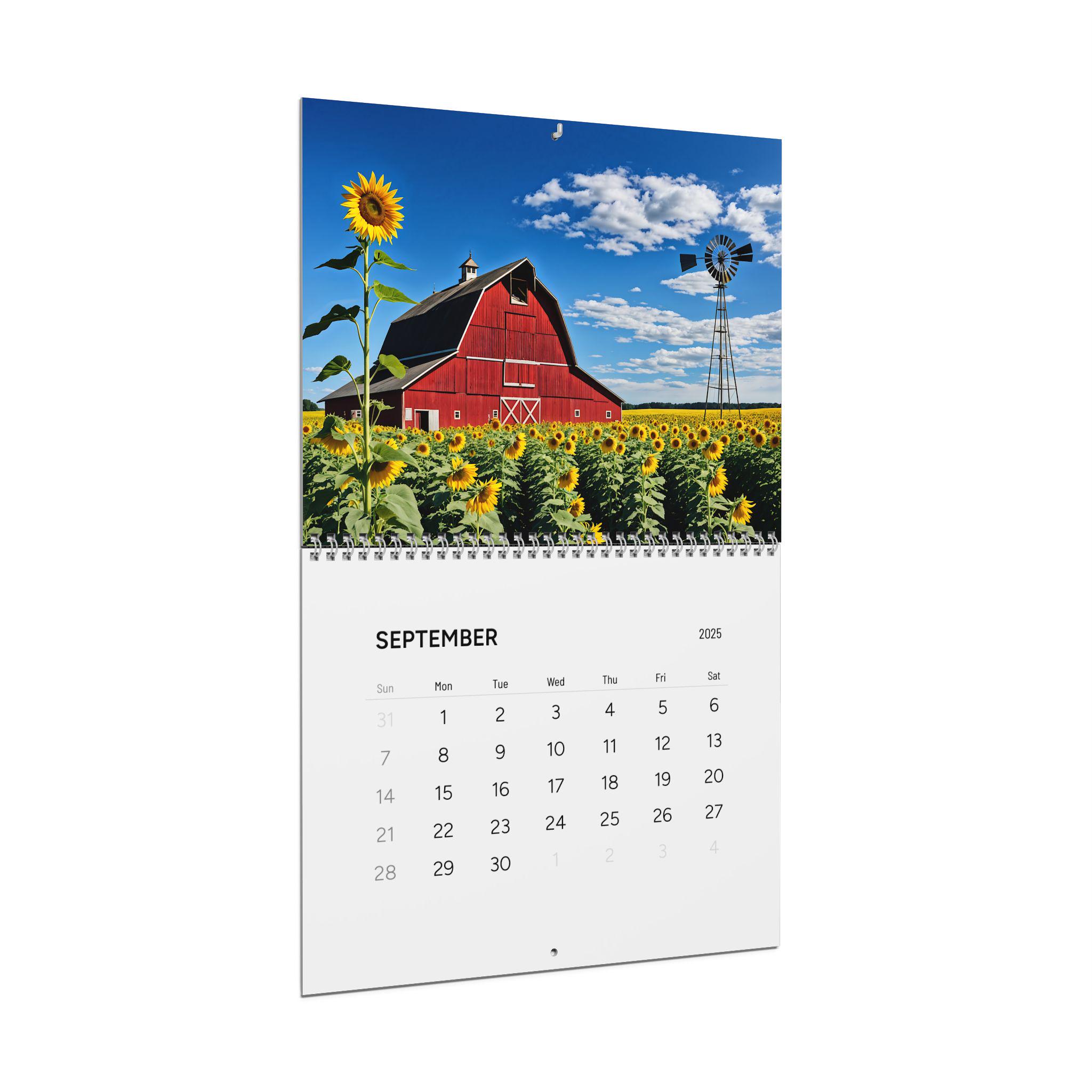 Rustic Beauty Calendar 2025, Rural Scenes Wall Calendar, 2025 Calendar ...