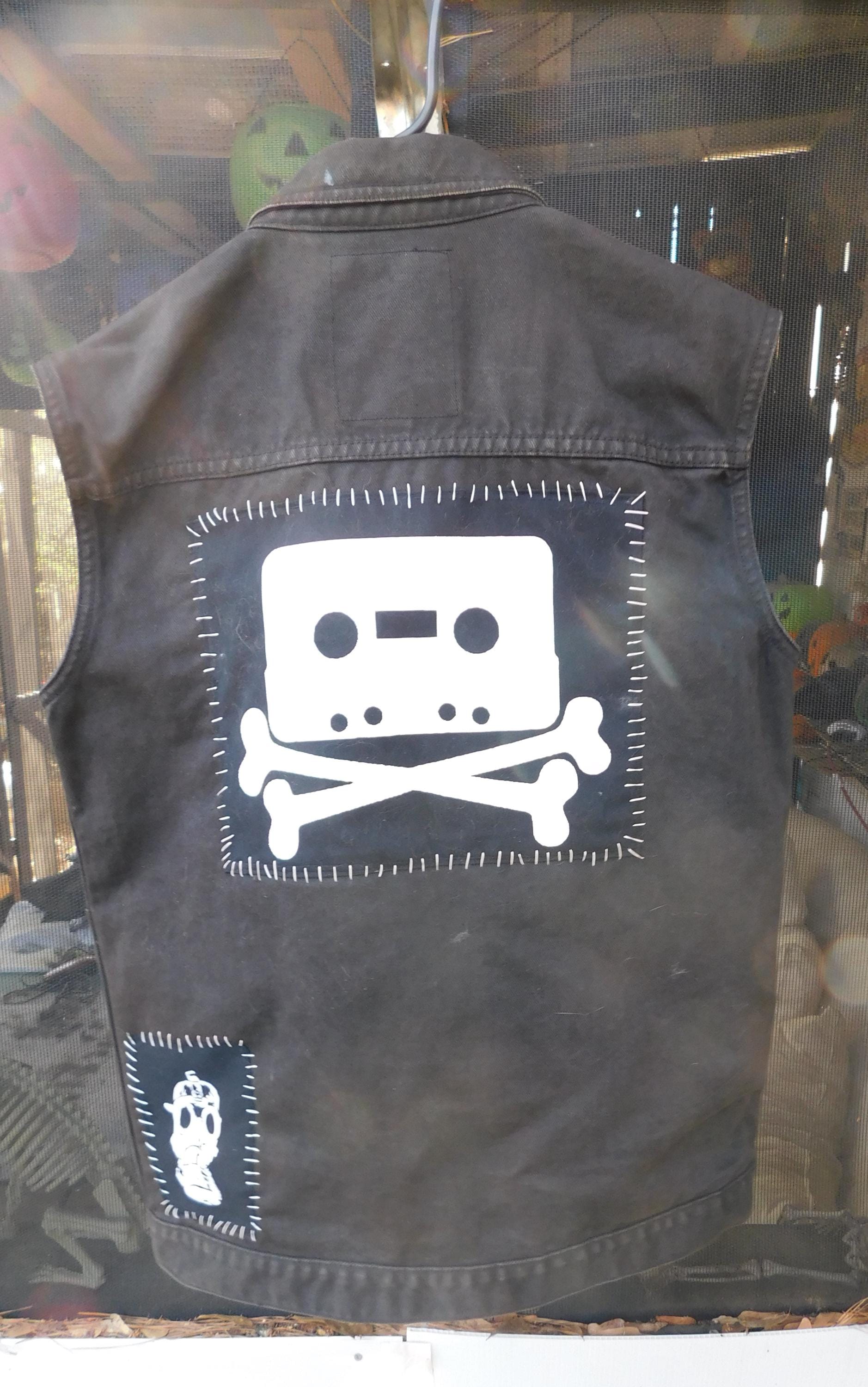 Black Denim Battle Jacket - Etsy